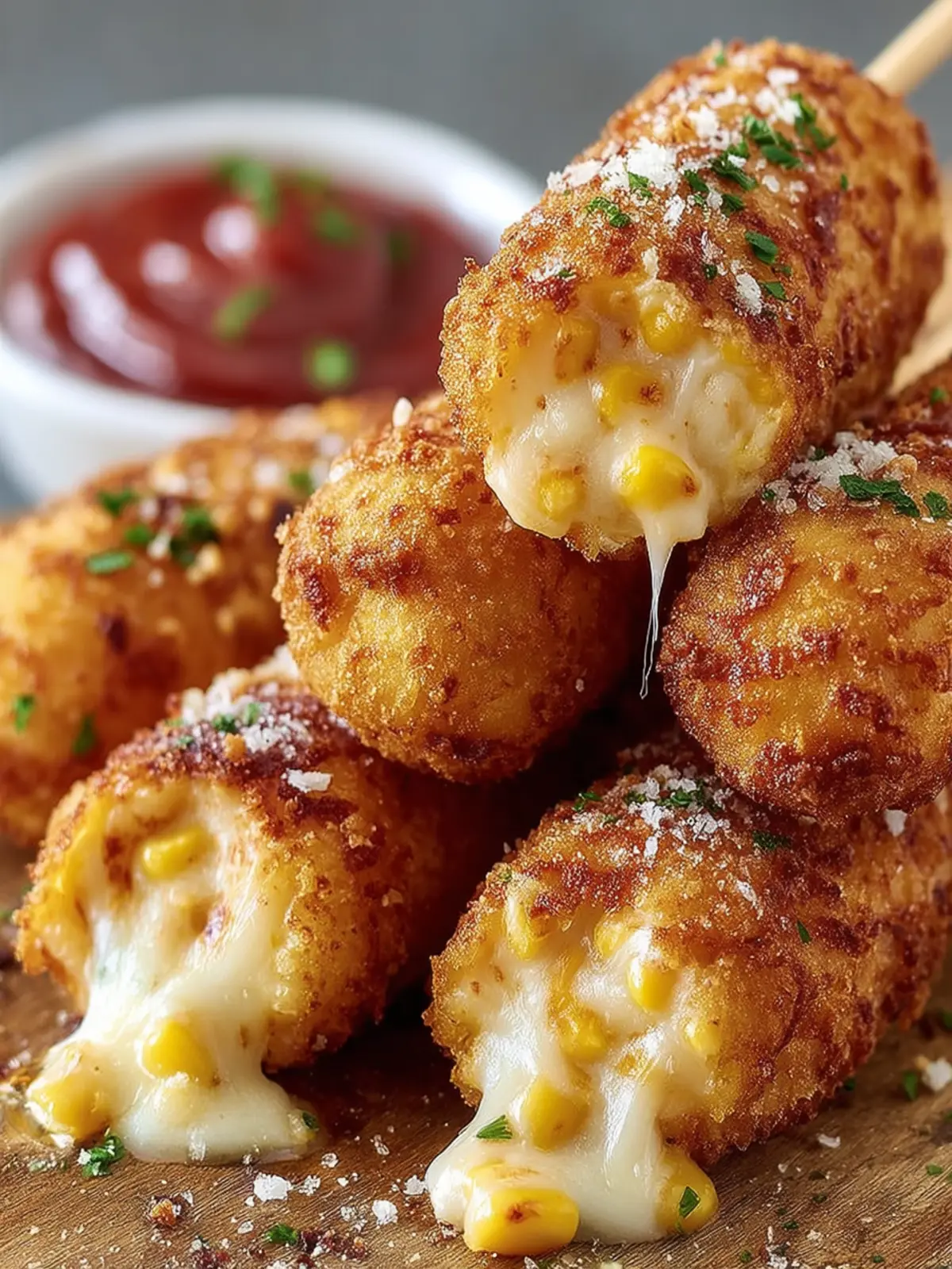 Crispy Cheesy Corn Dogs Recipe